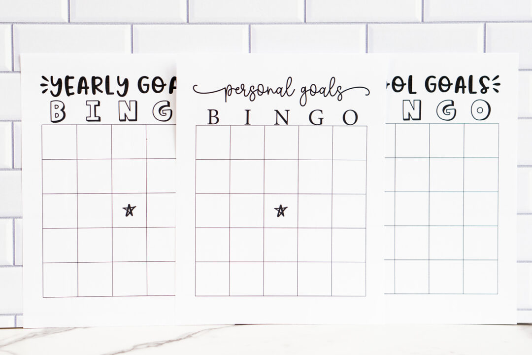 Free New Year's Resolution Bingo for Kids & Adults