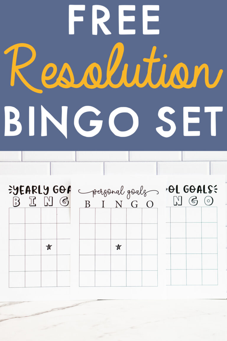 Free New Year's Resolution Bingo for Kids & Adults