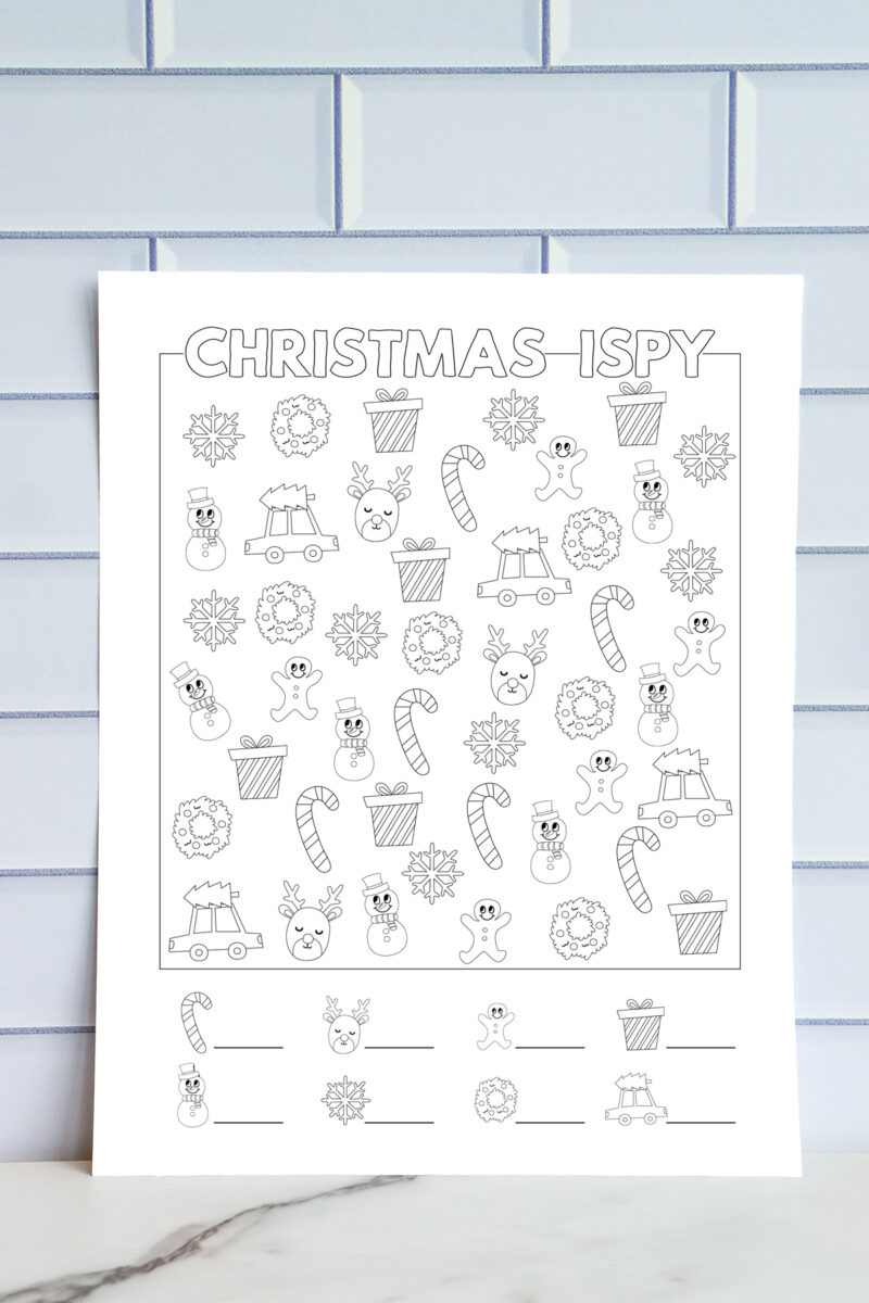 Free I Spy Christmas Printable Activity Worksheets