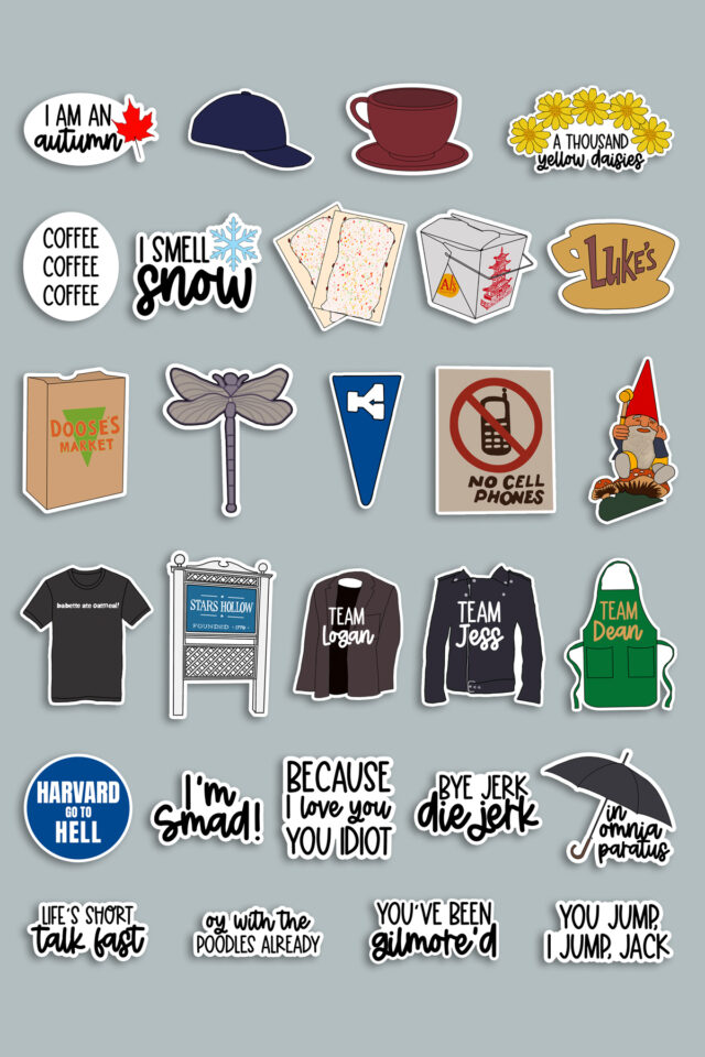 Free Gilmore Girls Inspired Stickers | Printable & Digital