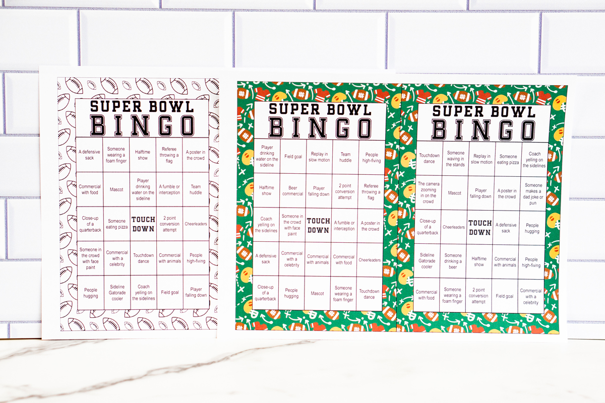 Free Printable Super Bowl Bingo Cards for Kids & Adults