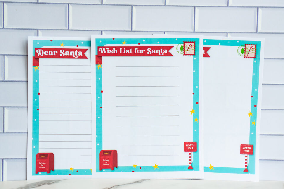 Free Christmas Wish List & Letter for Santa Printables