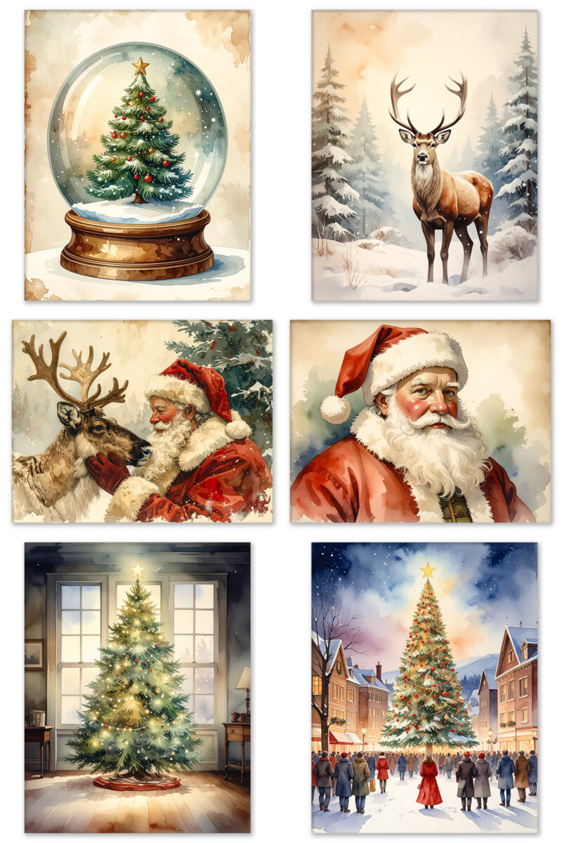 Free Printable Vintage Christmas Prints | Wall Art