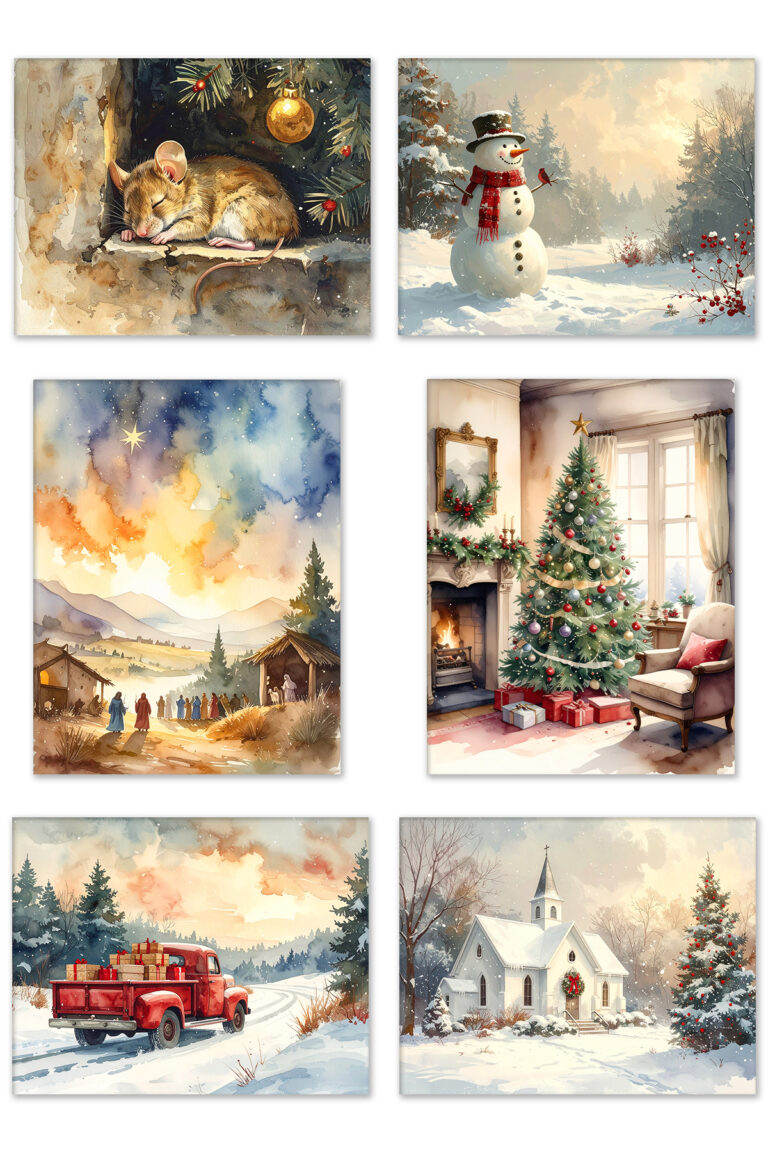 Free Printable Vintage Christmas Prints | Wall Art