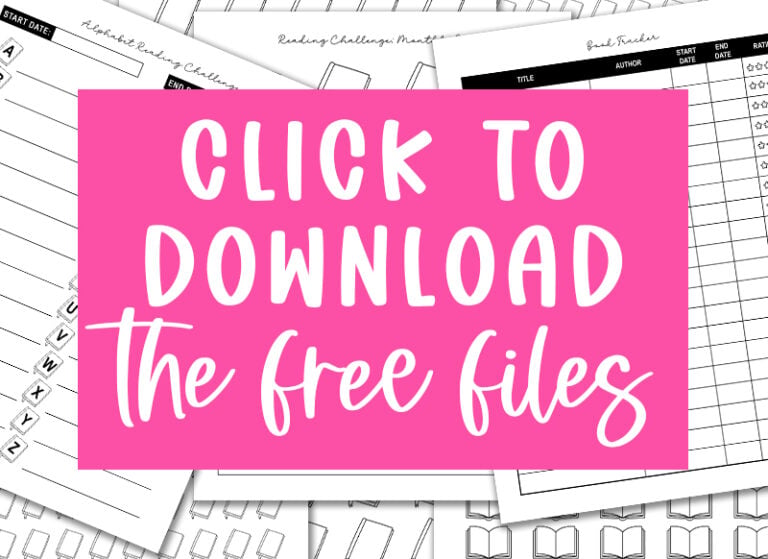 Free Reading Challenge & Book Tracker Printables