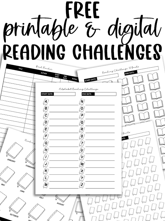 Free Reading Challenge & Book Tracker Printables