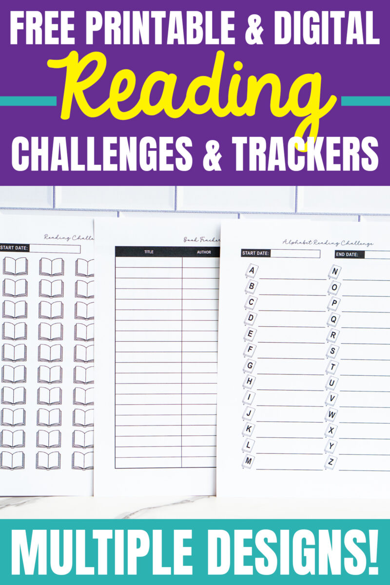 Free Reading Challenge & Book Tracker Printables