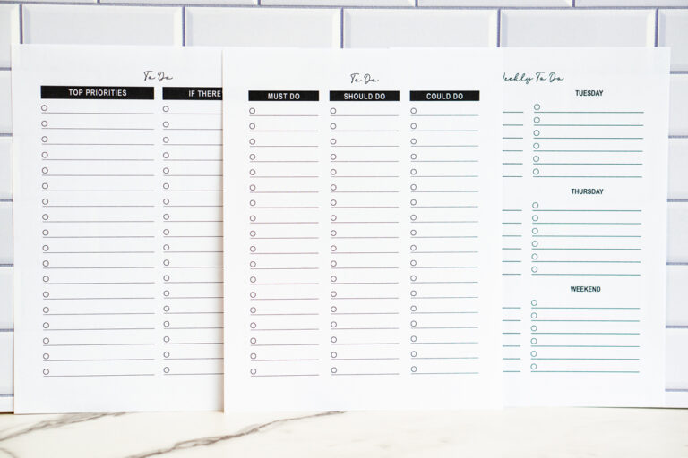 Free To Do List Printables | PDF, JPG, & PNG Templates