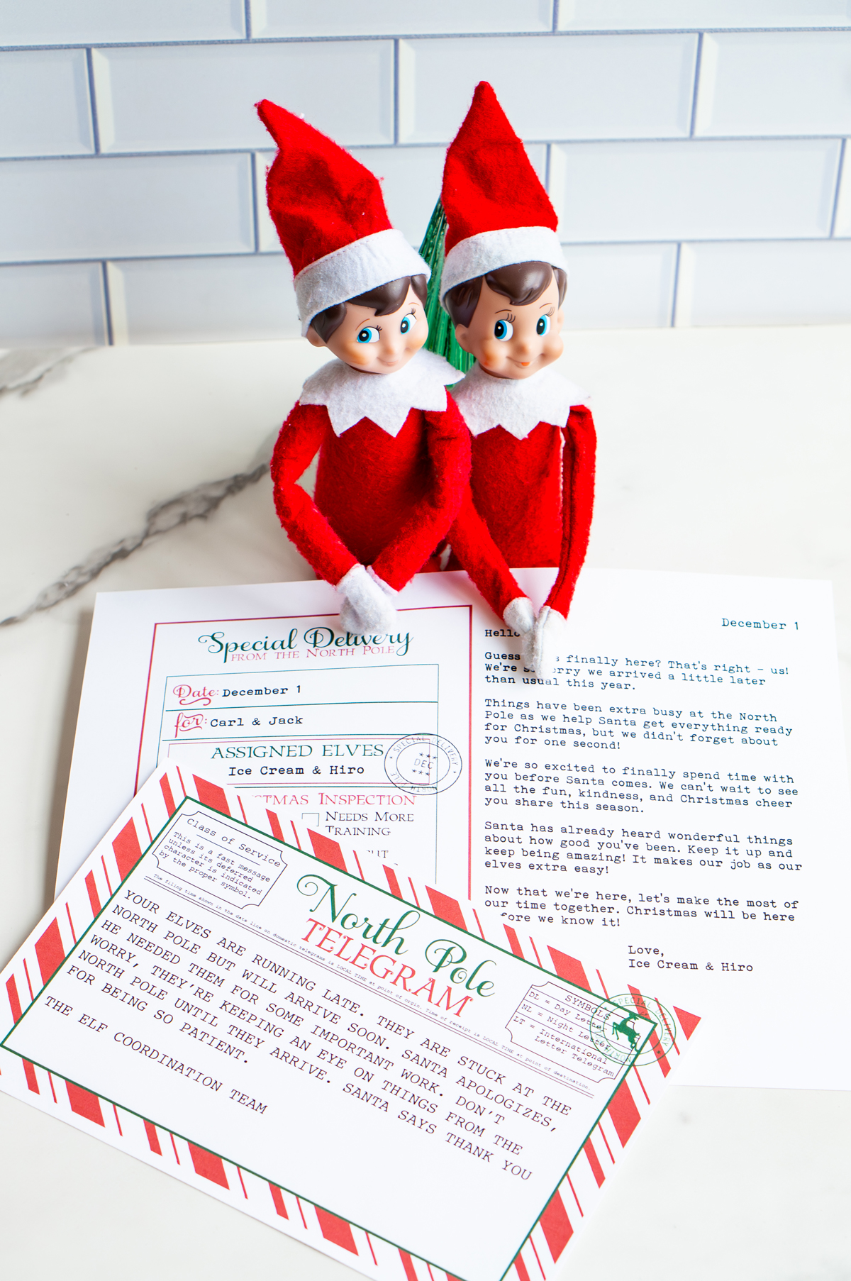 Free Printable Elf on the Shelf Sorry I'm Late Letter (Editable)