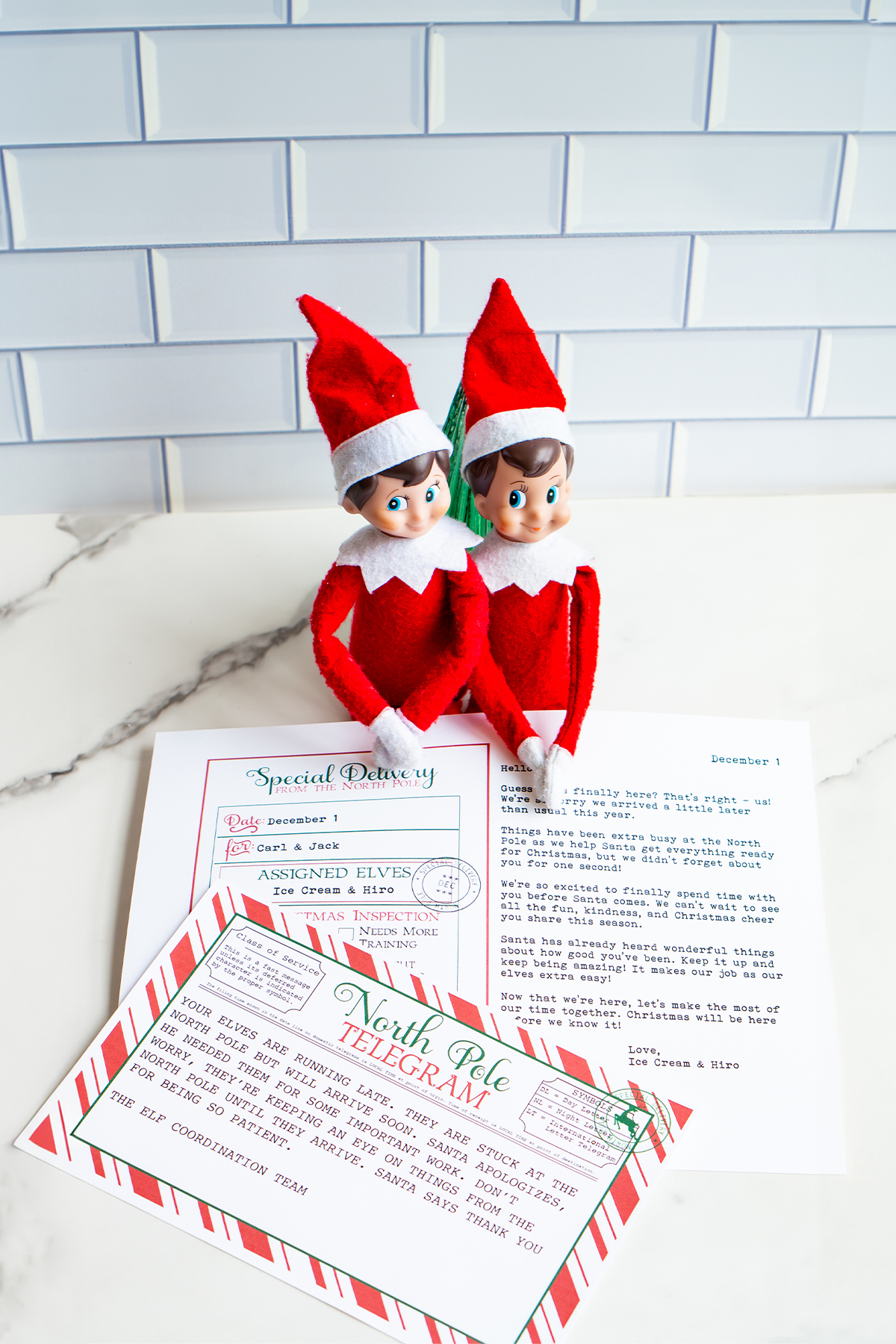 Free Printable Elf on the Shelf Sorry I'm Late Letter (Editable)