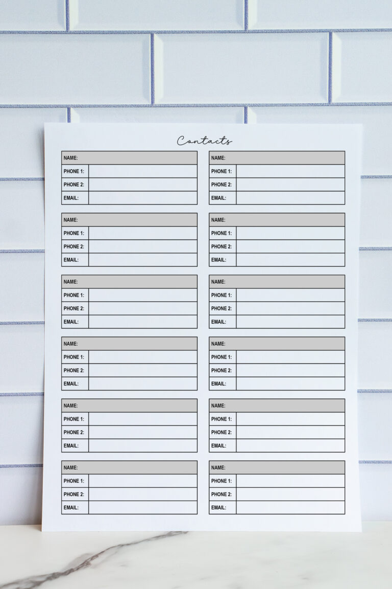 Free-Printable-Contact-List-Example-9 - Mom Envy