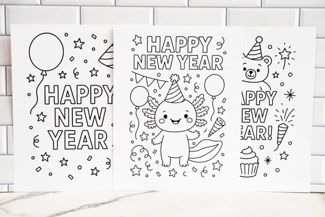 Free Printable New Years Coloring Pages for Kids