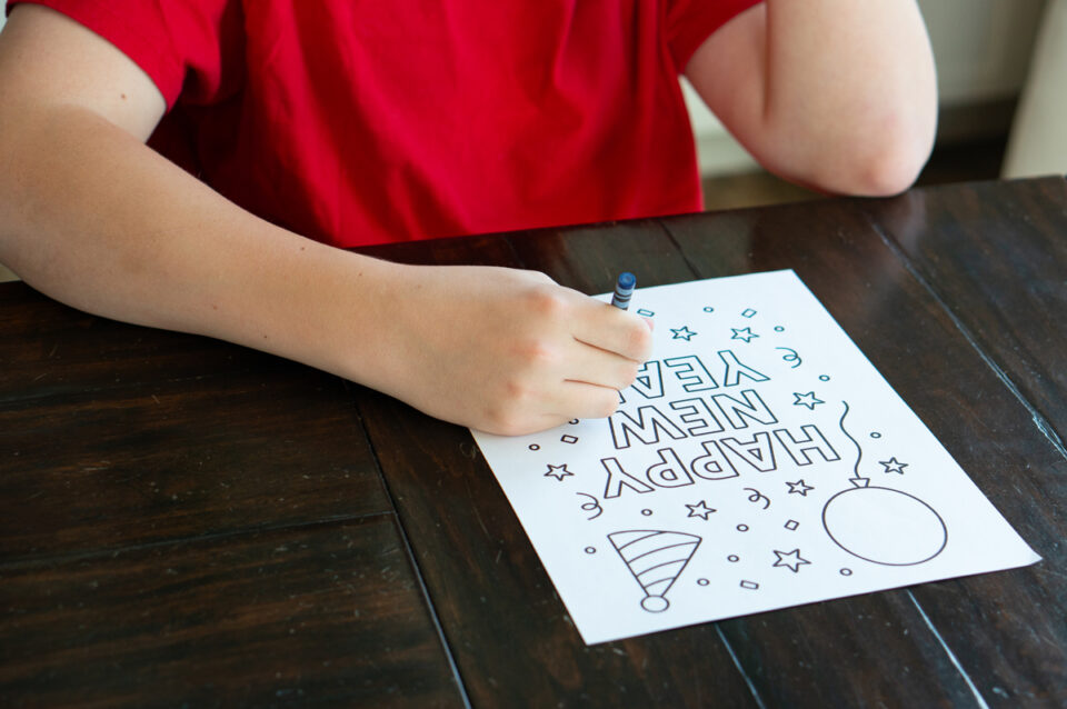 Free Printable New Years Coloring Pages for Kids